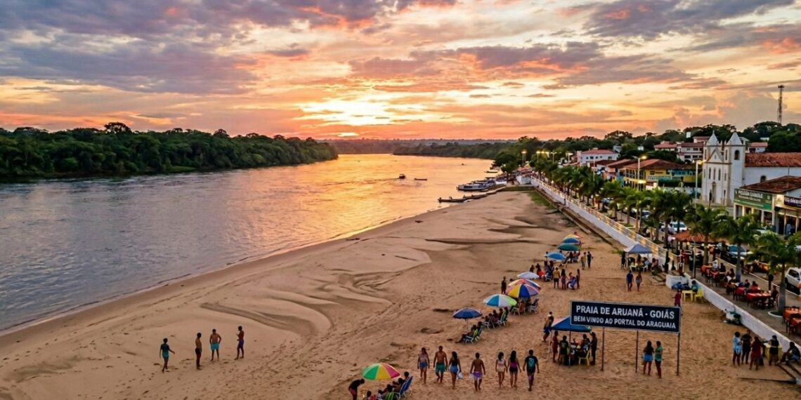 A cidade goiana que prova que Goiás tem praia ganha faixas de areia ...